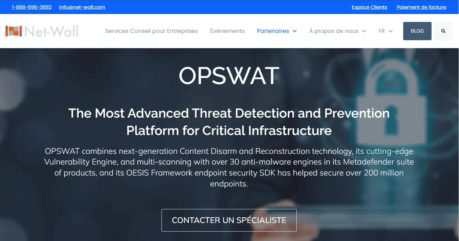 OPSWAT - Net-Wall Cybersecurity Products and Services in Montreal